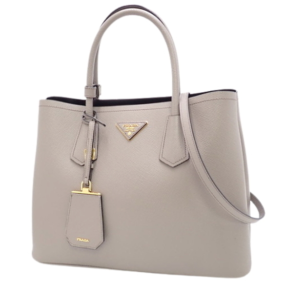 Prada | Bags | Prada Double Bag Handbag 2way Shoulder Saffiano Leather ...